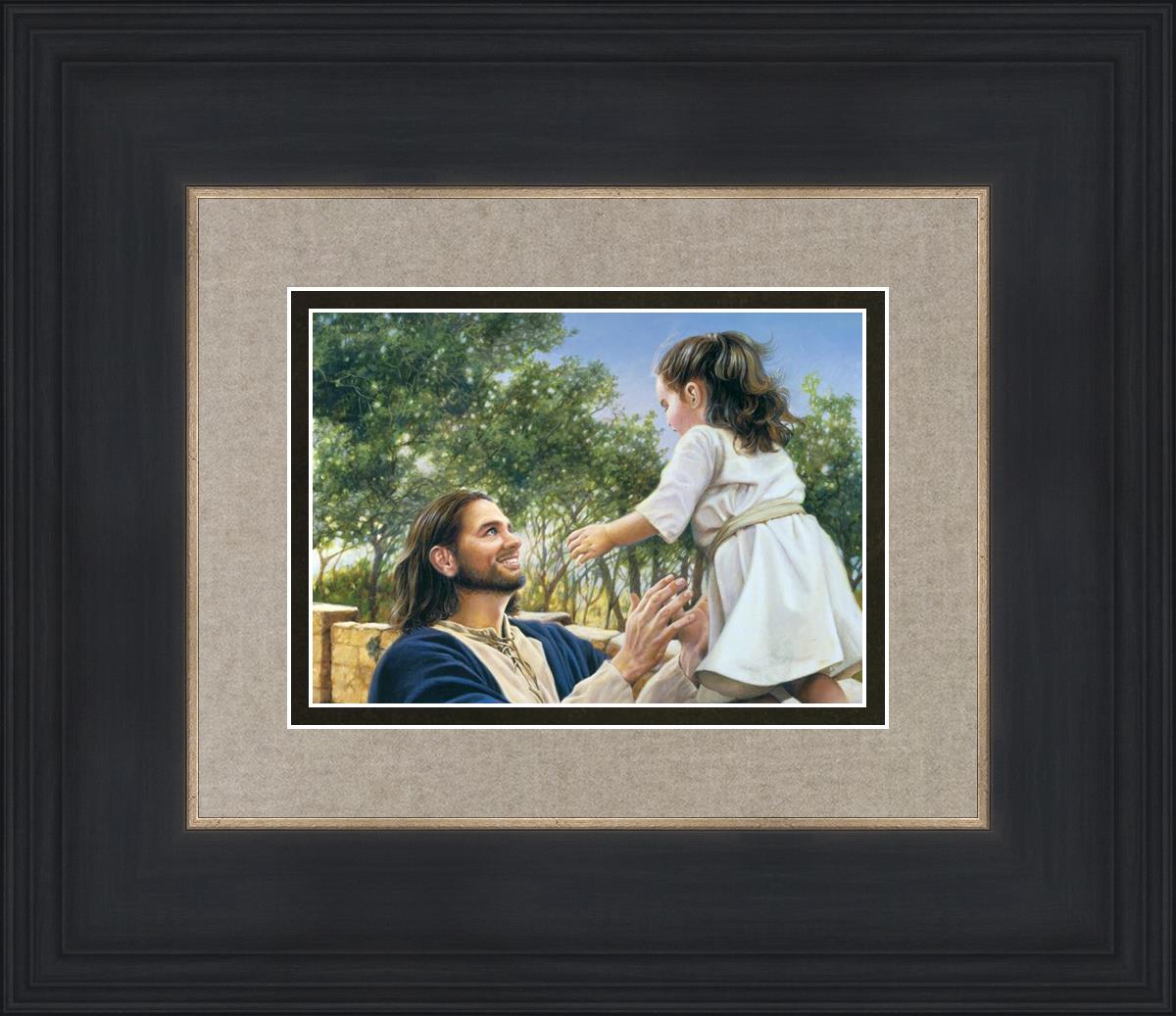 faith by liz lemon swindle jesus catching a little girl jumping ...